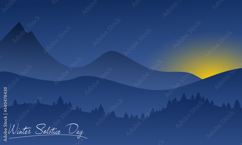 Winter solstice lettering. Elements for invitations, posters, greeting ...