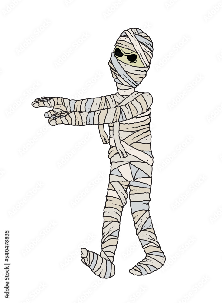 Vector illustration of a mummy Stock Vector | Adobe Stock