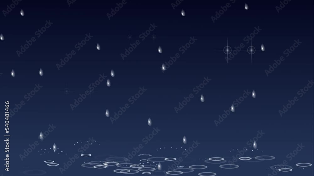 Rain background and 2d animation, water drops, rain drops, Rainy day ...