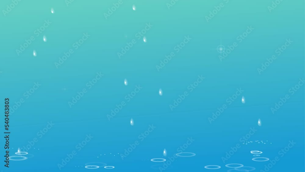 Vidéo Stock Rain background and 2d animation, water drops, rain drops ...