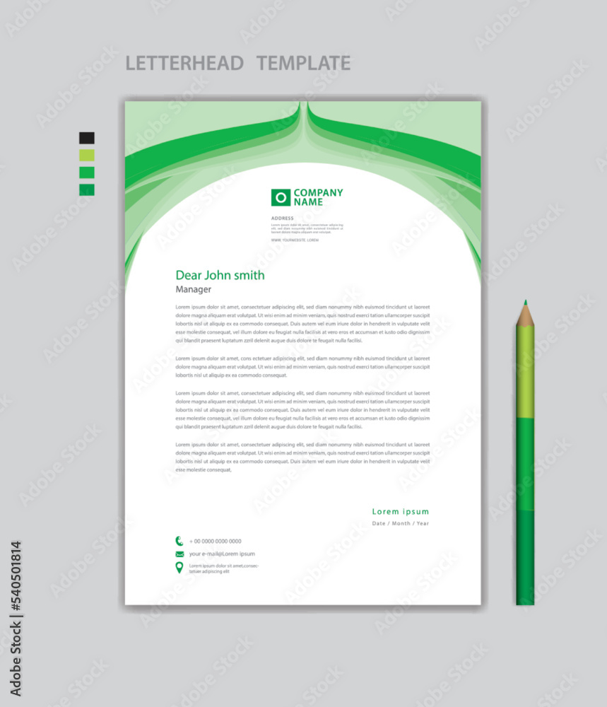 Creative Letterhead template vector, minimalist style, printing design ...