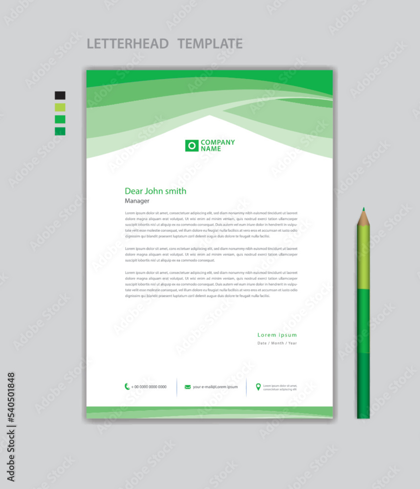 Creative Letterhead template vector, minimalist style, printing design ...