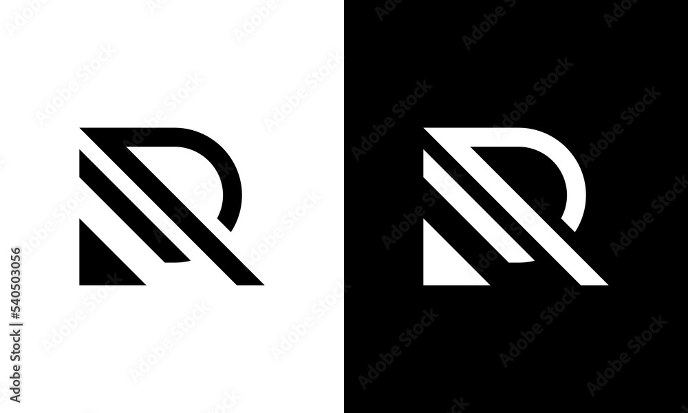 letter r line art abstract logo design Stock Vector | Adobe Stock