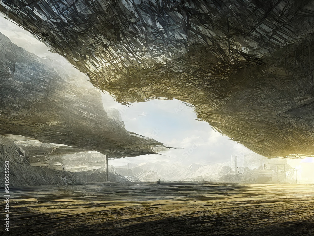 bioremediation white mining tailing futuristic horizontal architecture ...