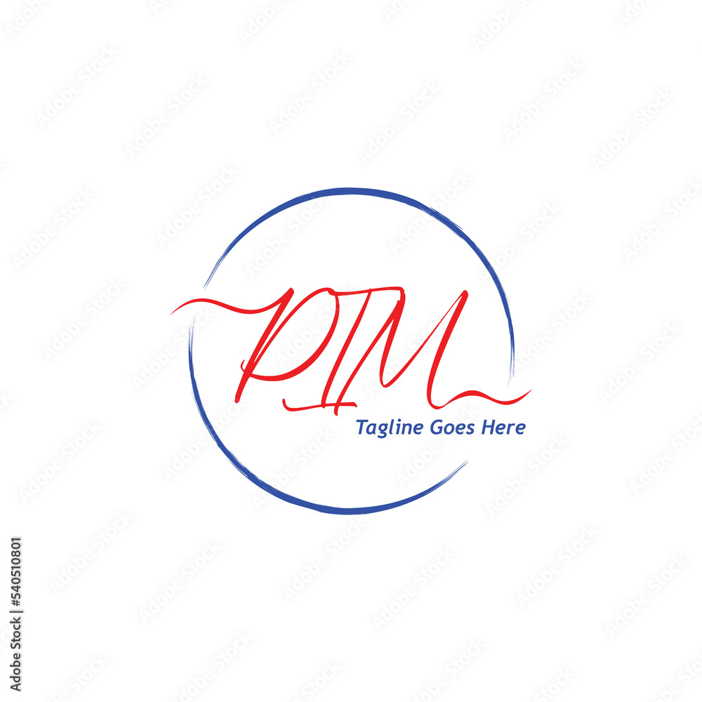pim letters logo, sample company logo, a simple vector design Stock ...