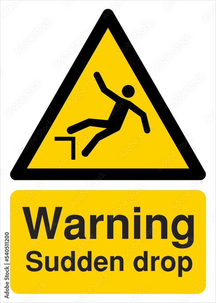 Safety Warning Sign Slips Trips and Fall Signs ISO 7010 Standards ...