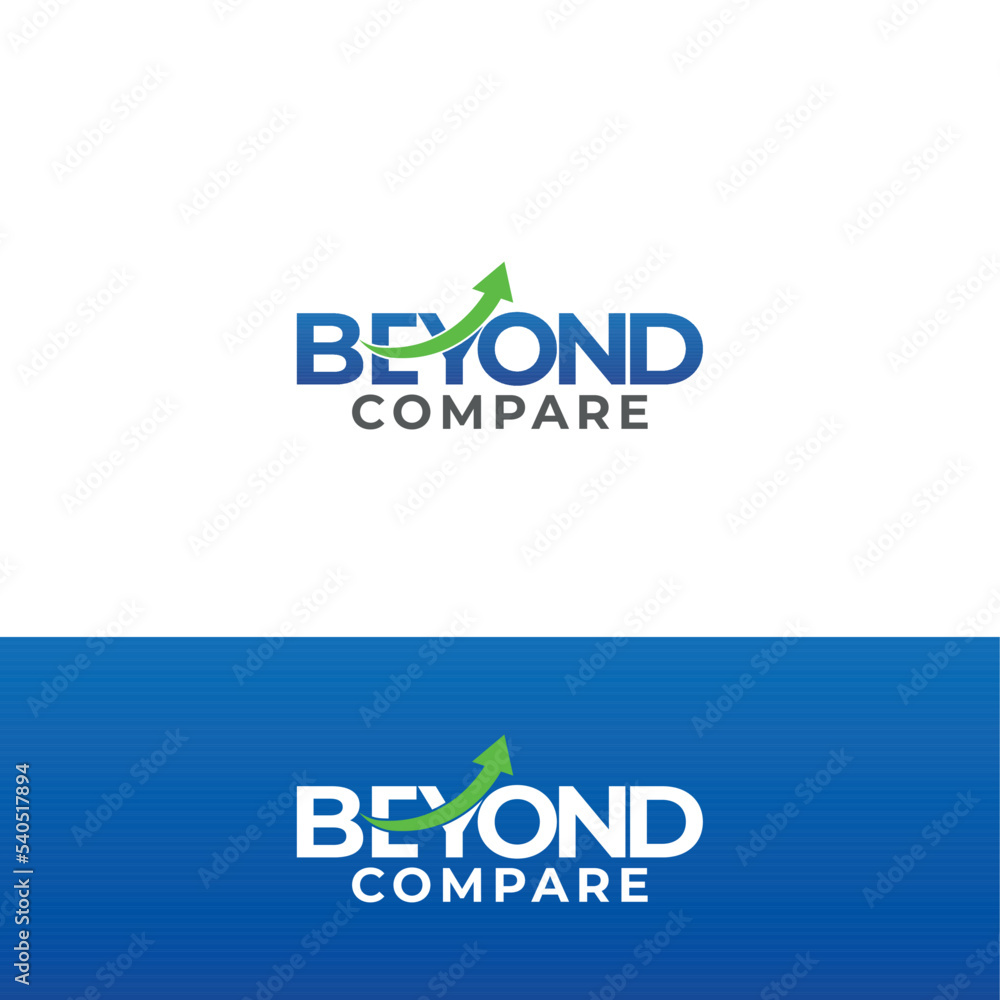 beyond logo arrow up vector illustration. Stock Vector | Adobe Stock