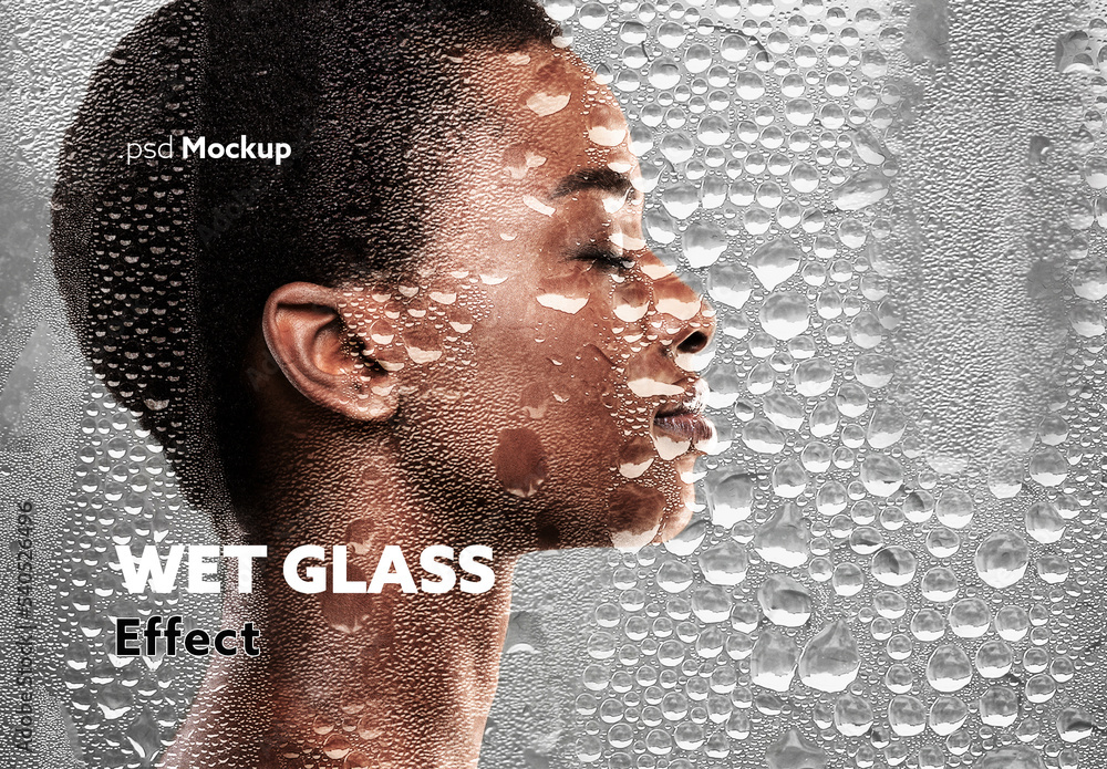 Wet Glass Effect Stock Template | Adobe Stock