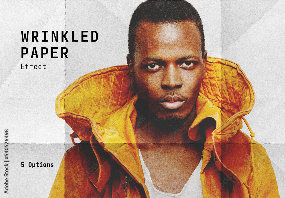 Wrinkled Paper Effect Stock Template | Adobe Stock