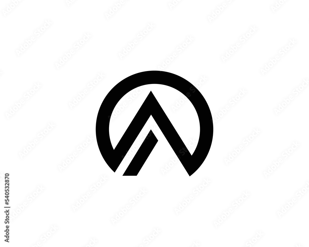 Word A minimal logo Stock Vector | Adobe Stock