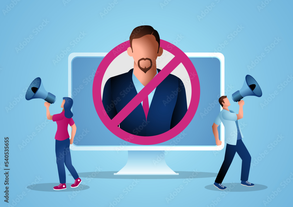 Protest against politicians, cancel culture, boycott, black campaign on ...