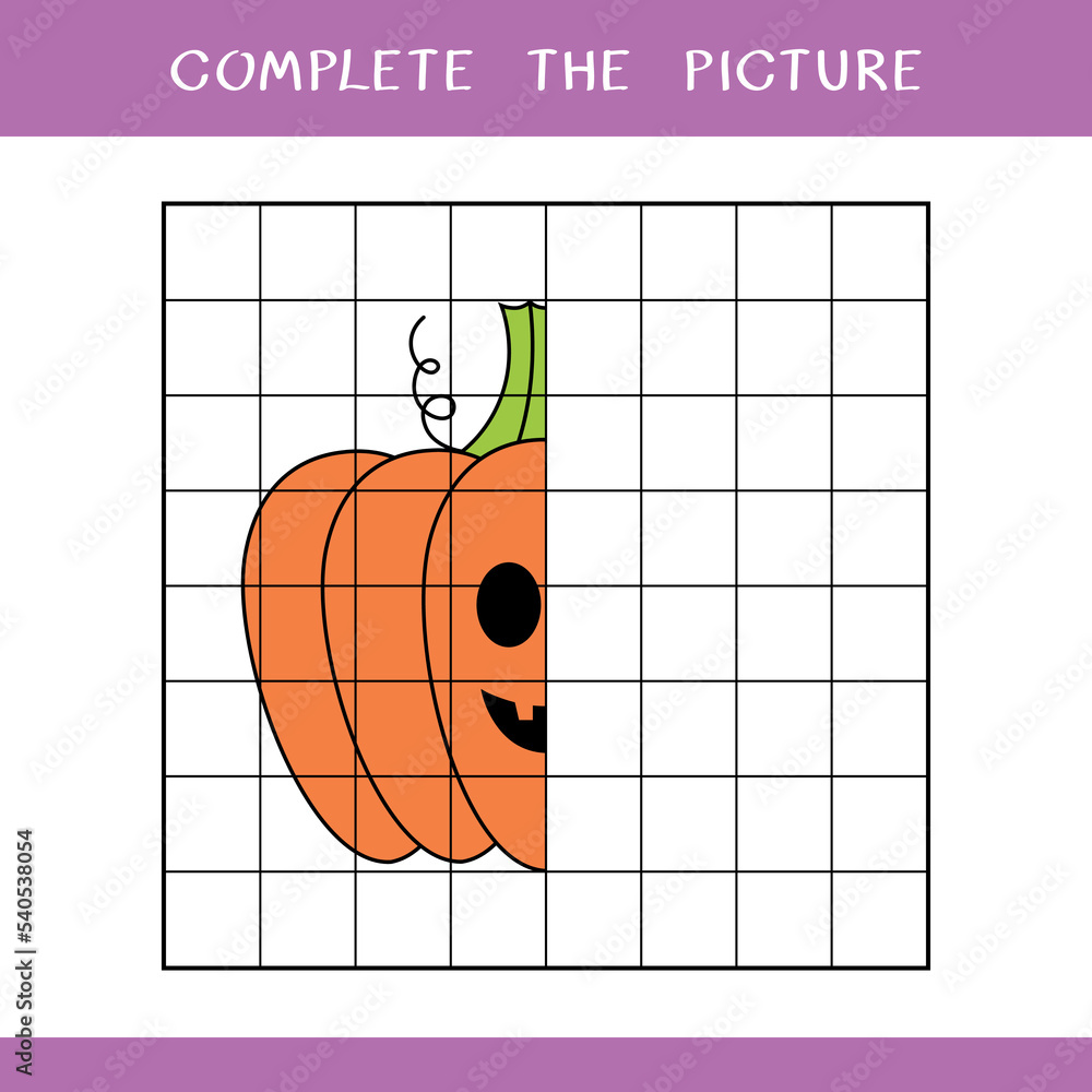 Complete the picture. Simple educational game for kids. Vector ...