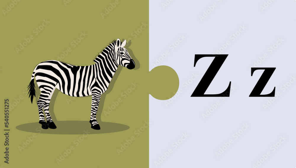 letter z, words starting with z, alphabet, learning the alphabet ...