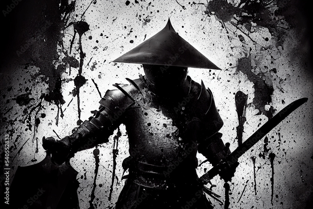 Alien warrior, cyborg, robot. The space portal of the hero in the style ...