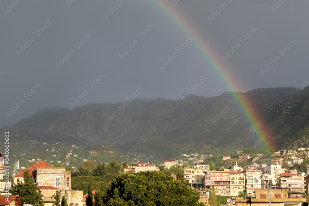 Amazing panoramic view of Lebanese village " Sir El Danniyeh" in north ...