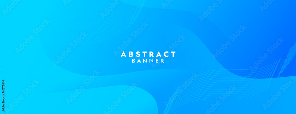 Abstract Blue Fluid Banner Template. Modern background design. gradient ...