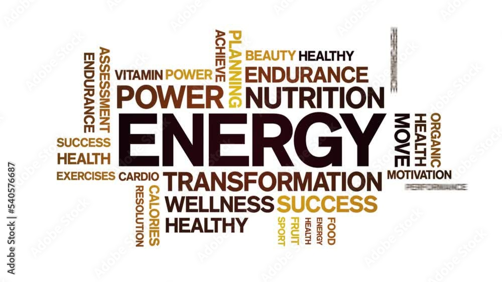Energy animated tag word cloud;text design animation kinetic typography ...