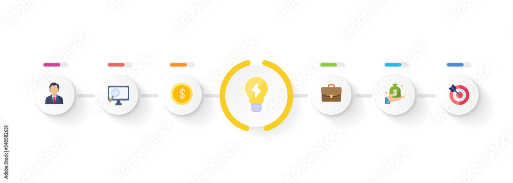 Infographic template for business. 6 Steps Modern Timeline diagram with ...