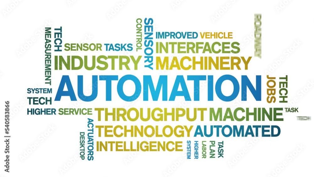 Automation animated tag word cloud;text design animation kinetic ...