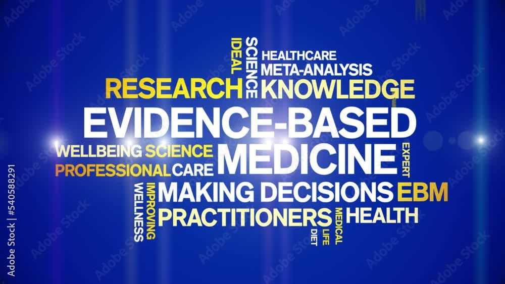 Evidence-Based Medicine animated tag word cloud;text design animation ...