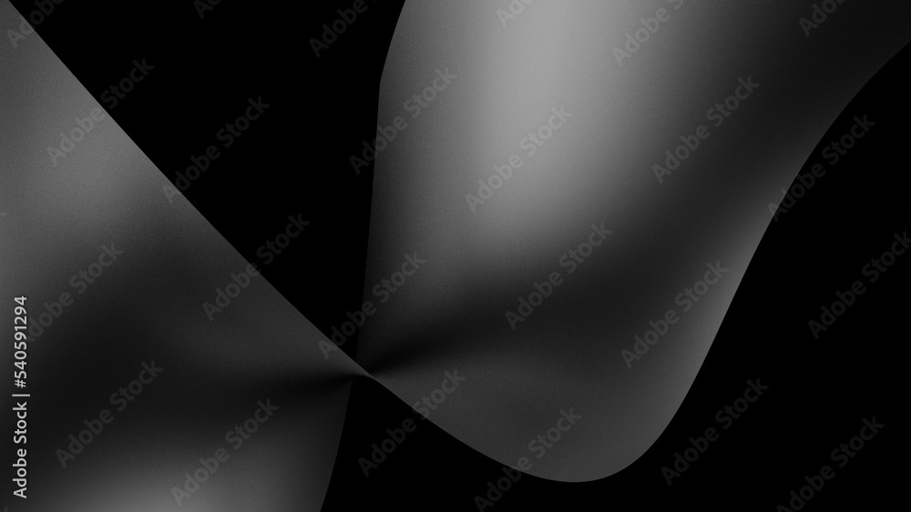 Metallic black twist surface under black background. Concept 3D CG of ...