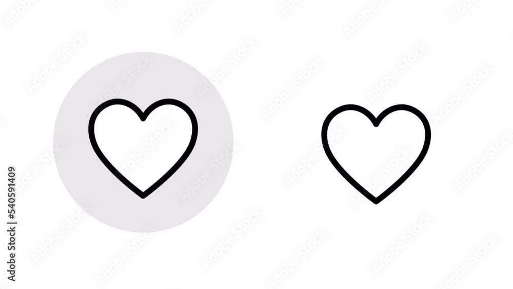 Heart icon animation with a luma matte. Good icon, Like icon. Stock ...