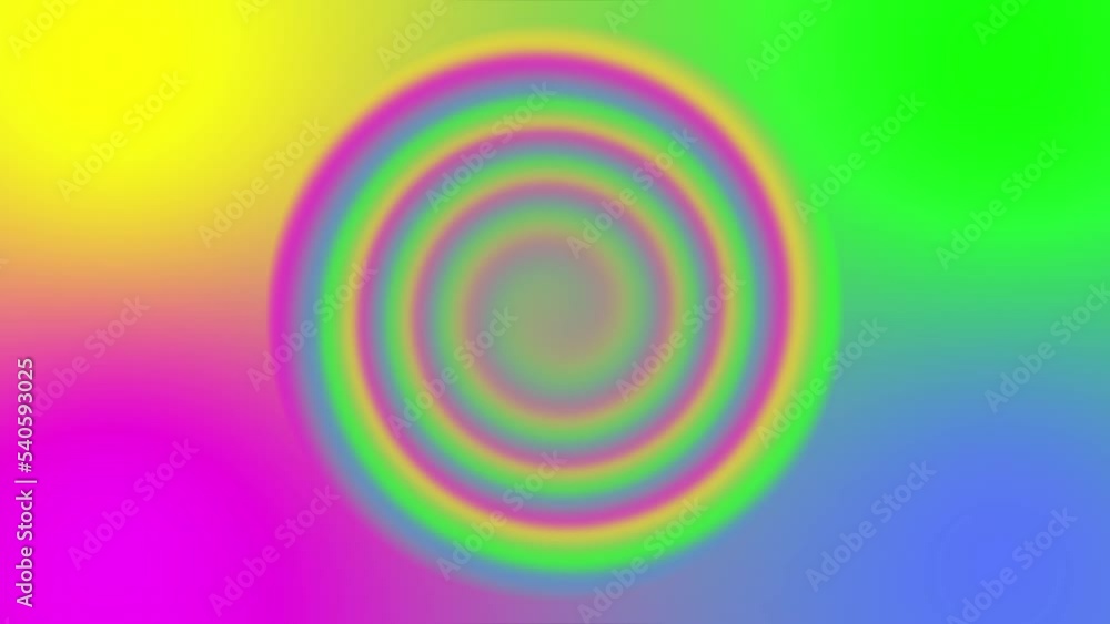 Vidéo Stock Minimal thin fluorescent spiral in infinite rotation. Funky ...