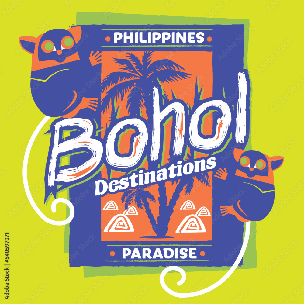 Bohol Landmark Philippines destination tourist spot Stock Vector ...