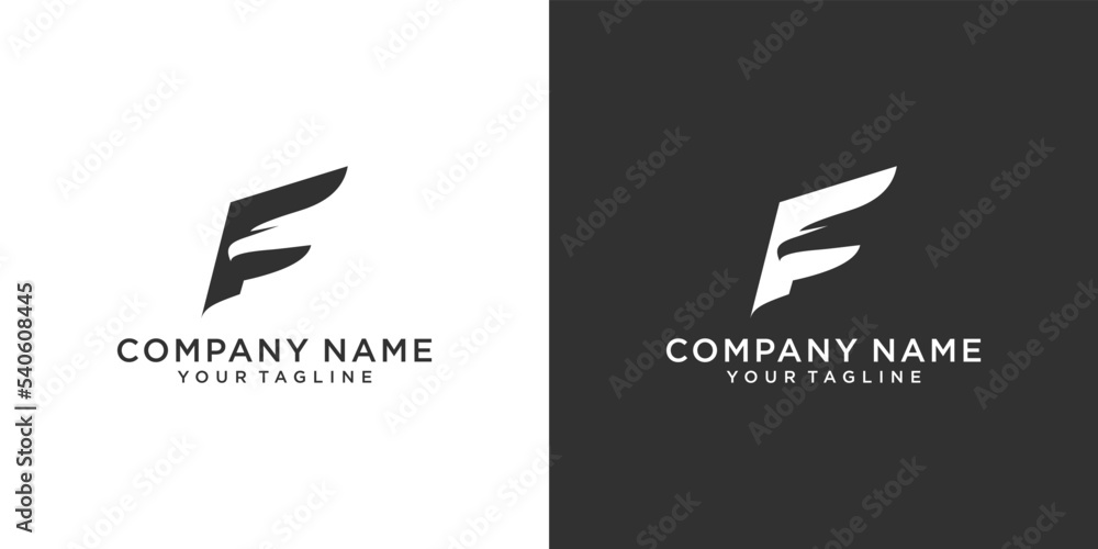 Initial letter F with Falcon logo design vector. Stock Vector | Adobe Stock