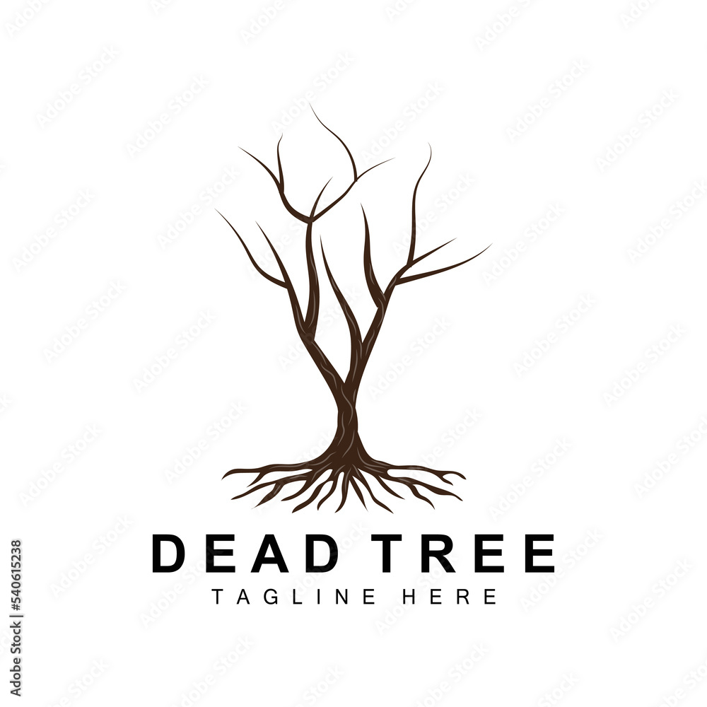 Tree Logo Design, Dead Tree Illustration, Wild Tree Cutting, Global ...