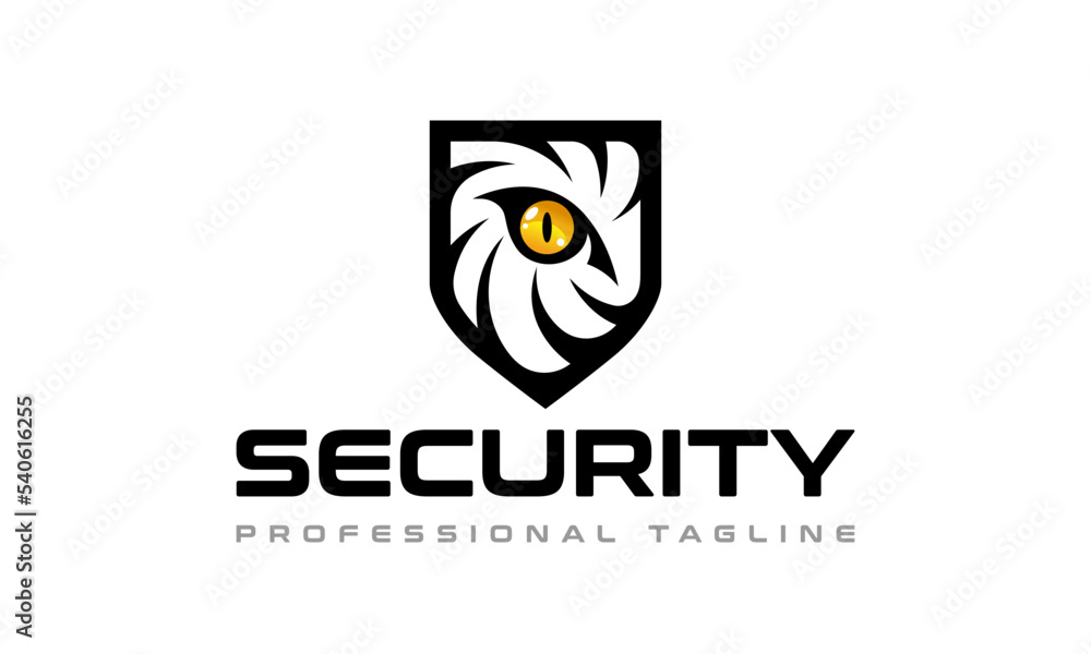 Lion Eye Shield Security Logo Design Vector Icon Symbol Illustrations ...