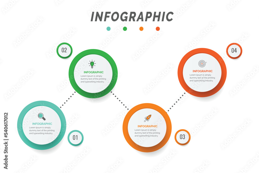 Business data visualization. Process chart. Abstract elements of graph ...