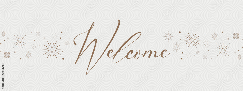 welcome text on white background Stock Vector | Adobe Stock