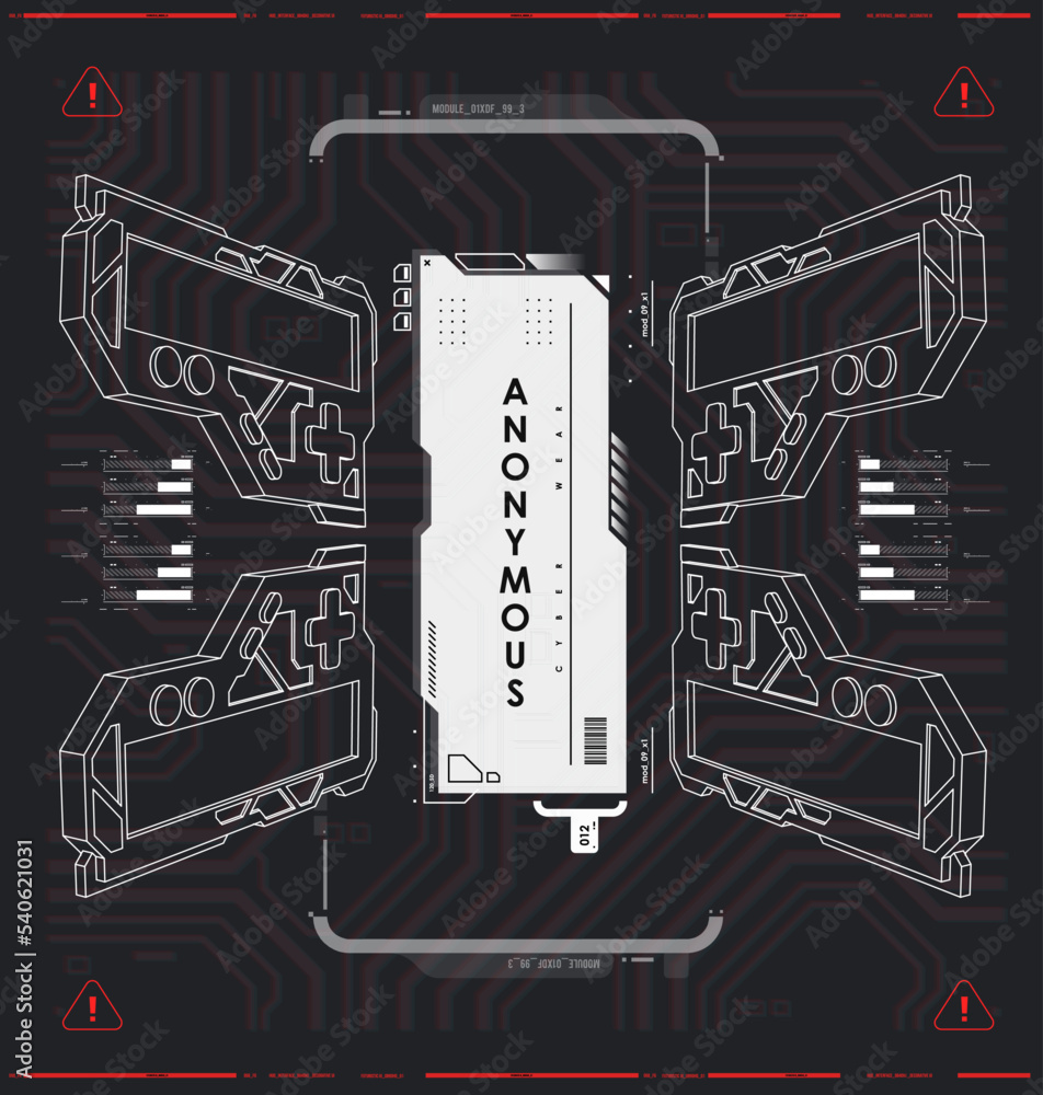 Cyber culture, Cyberpunk futuristic poster. programming and virtual ...