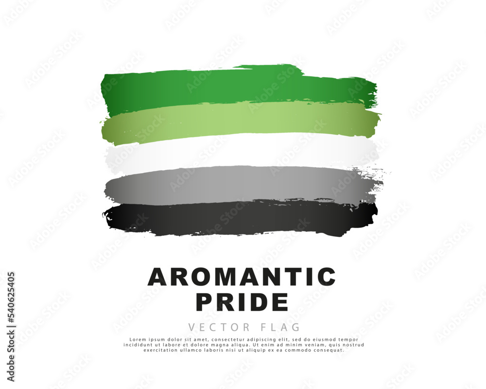Green, white, gray and black brush strokes, drawn by hand. Flag of ...