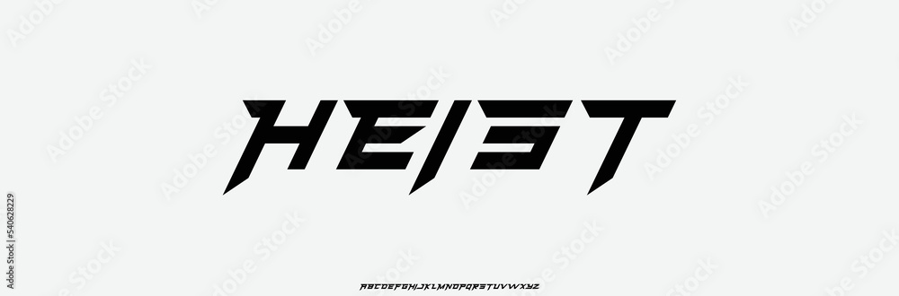 HEIST Modern Bold Font. Regular Italic Number Typography urban style ...