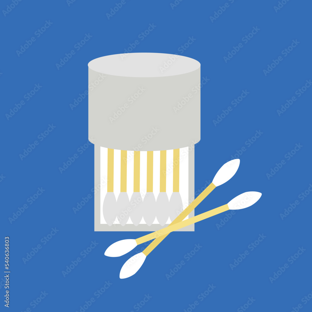 Ear sticks, packaging of ear sticks Stock Vector | Adobe Stock
