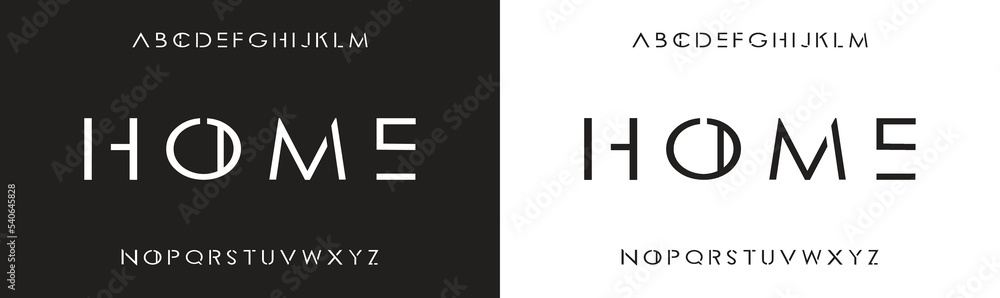 HOME Minimal Modern font. Classic, Abstract, tech, gaming and luxury ...
