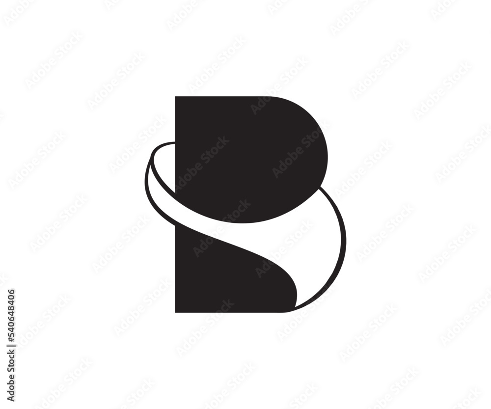 Creative black letter B logo design concept for the brand and business ...