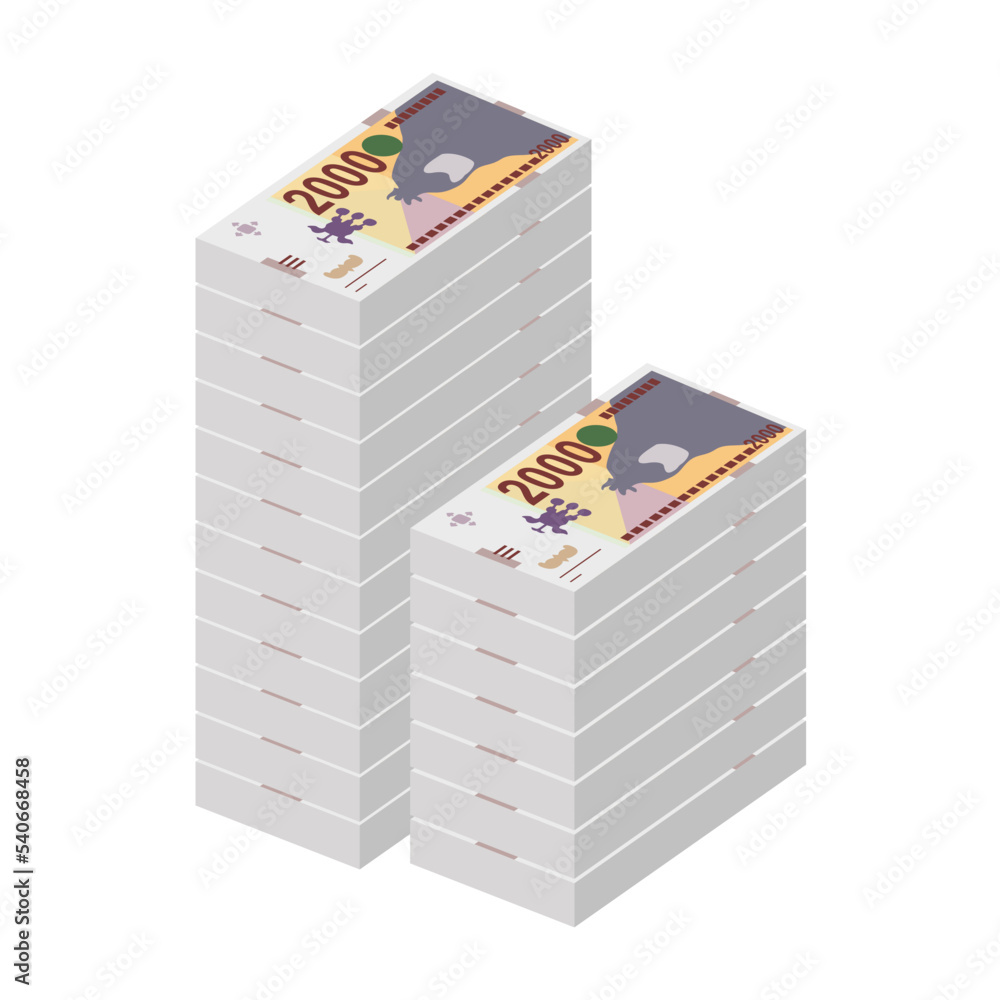 Macedonian Denar Vector Illustration. North Macedonia money set bundle ...