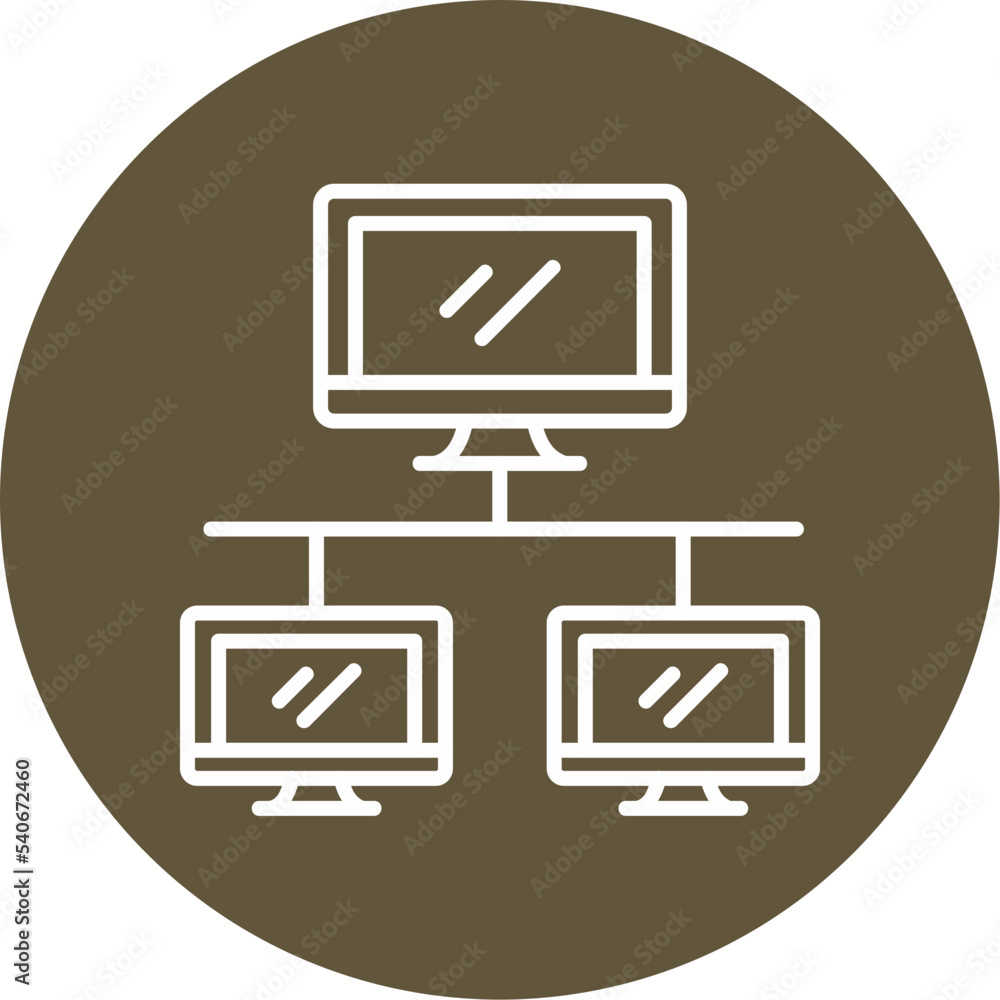 Computer Networks Icon Stock Vector | Adobe Stock