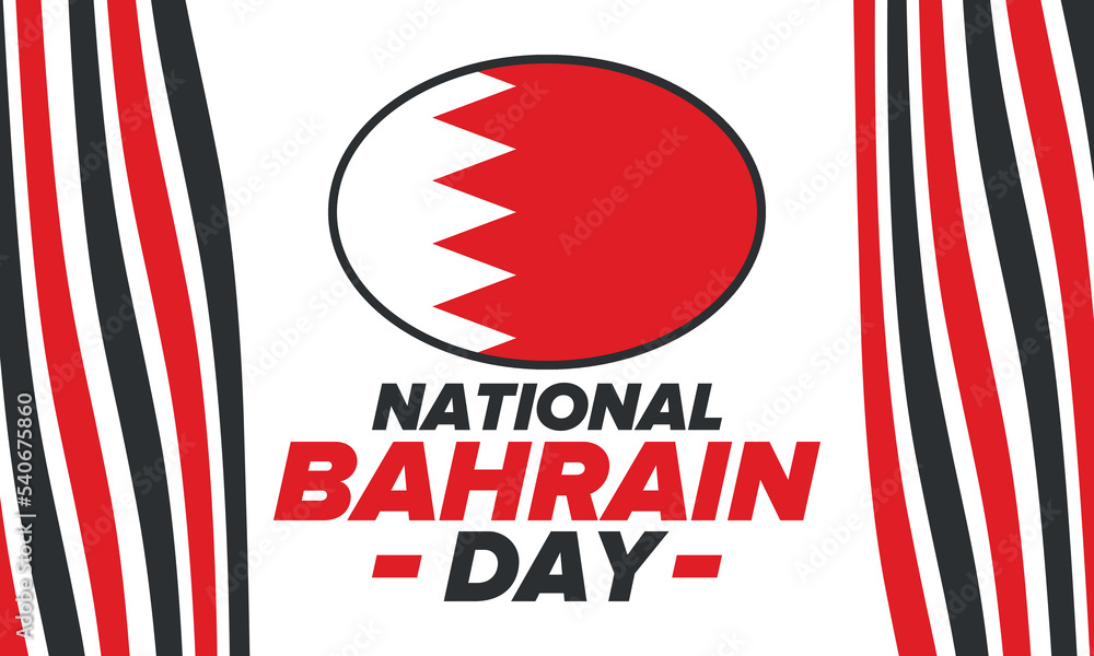 Bahrain National Day. National happy holiday, celebrated annual in ...