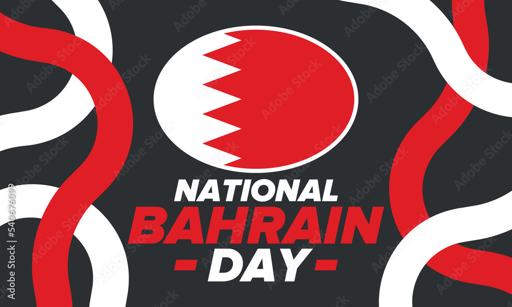 Bahrain National Day. National happy holiday, celebrated annual in ...