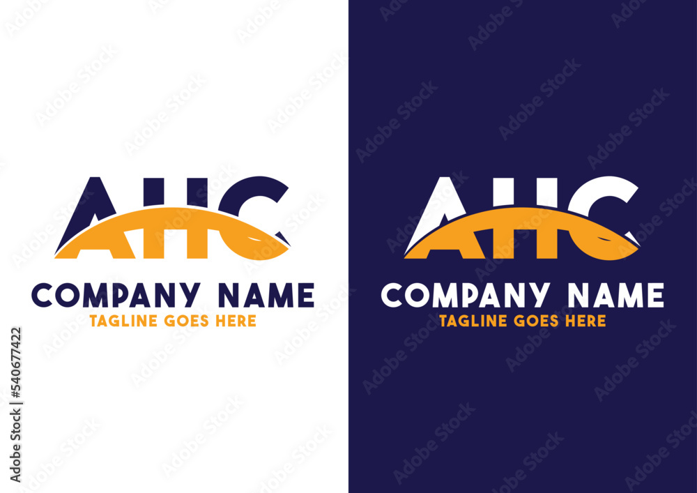 Letter AHC logo design vector template, AHC logo Stock Vector | Adobe Stock
