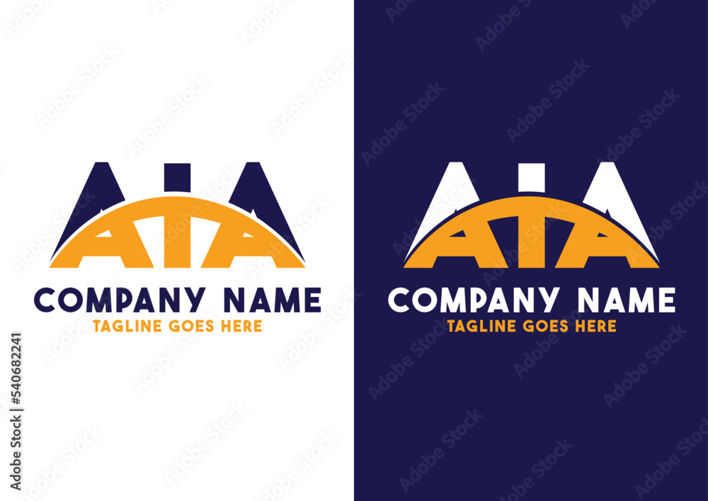 Letter AIA logo design vector template, AIA logo Stock Vector | Adobe Stock