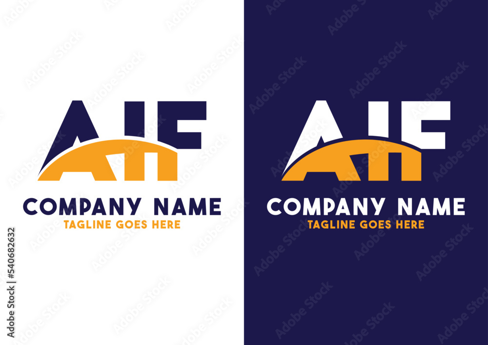 Letter AIF logo design vector template, AIF logo Stock Vector | Adobe Stock