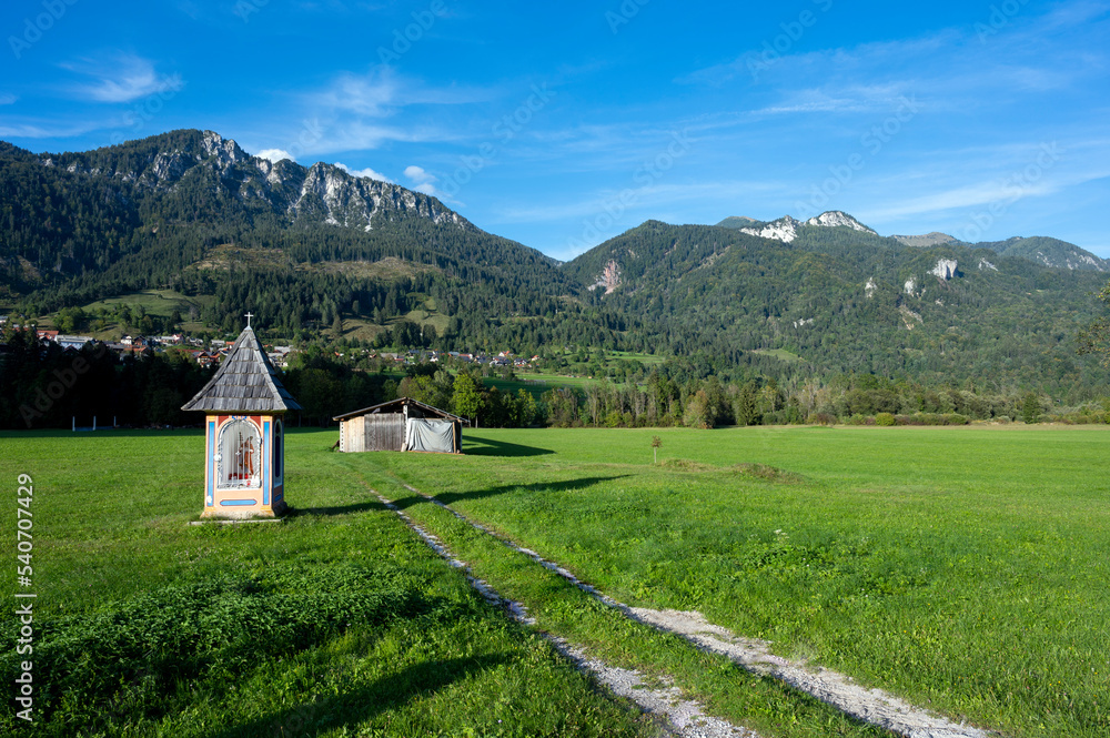 Paysage de montagne rural autour du mont Triglav en Slovénie en été ...