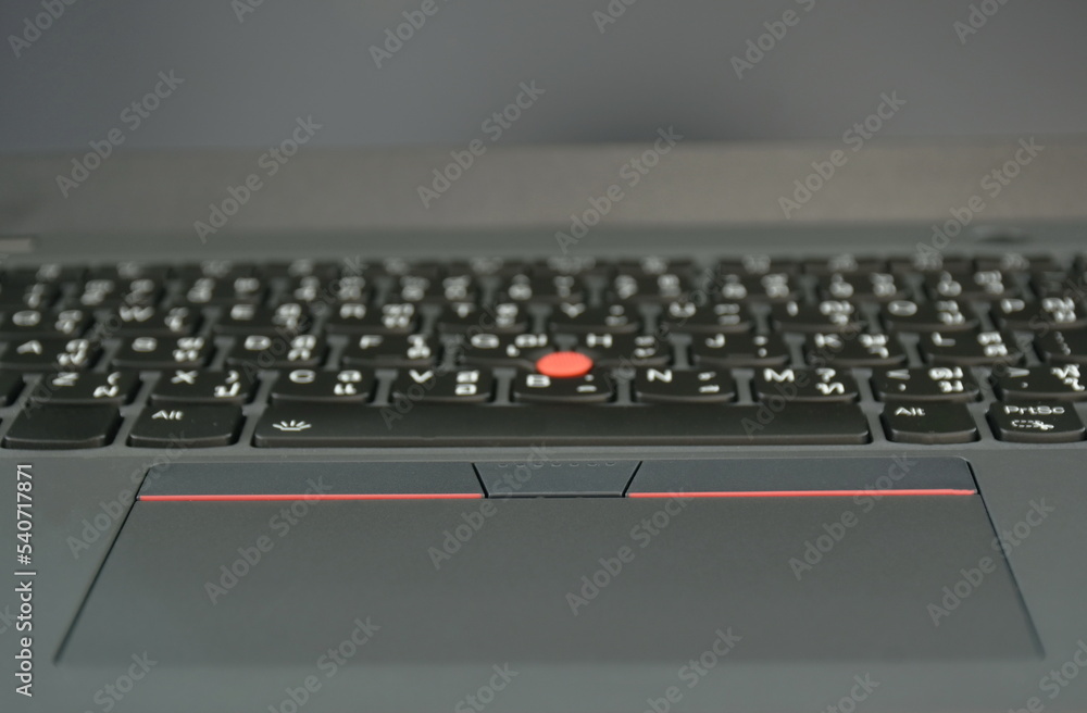 keyboard on black compute laptop background and texture Stock Photo ...