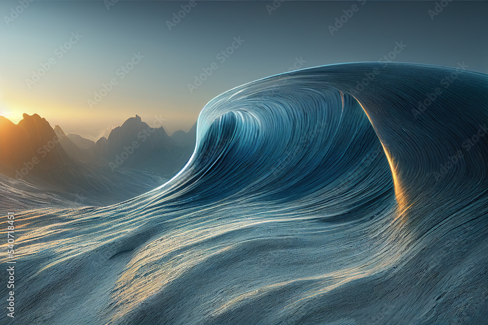 High Detail Wave of Sea. Abstract Blue Scenery. Beautiful Background ...