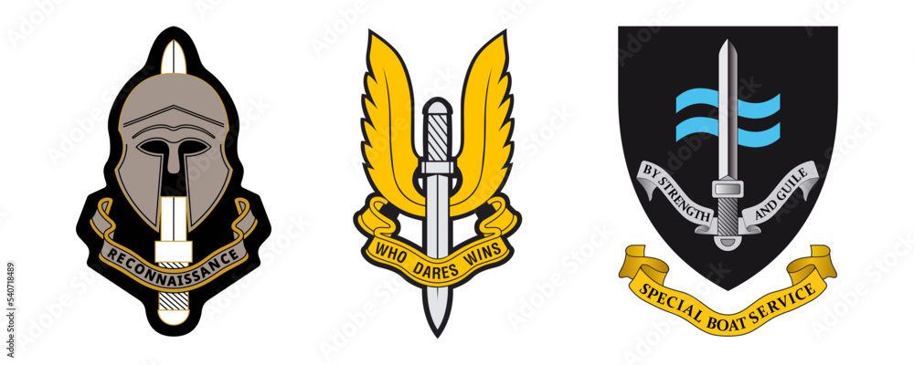 Vector emblems of the United Kungdom Special Reconnaissance Regiment ...